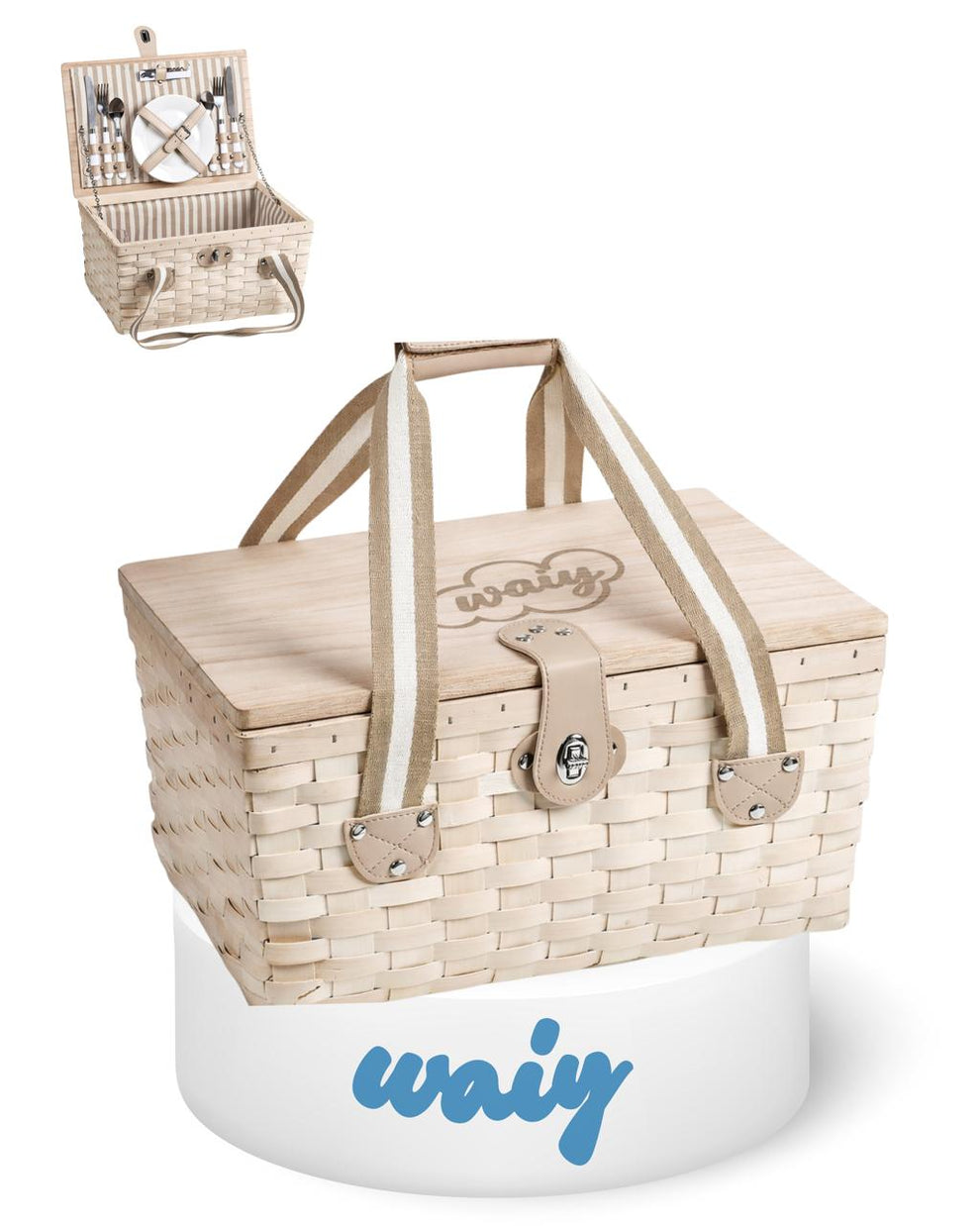 WAIY Premium Picnic Basket with Cutlery Set | WAIY - Waiy